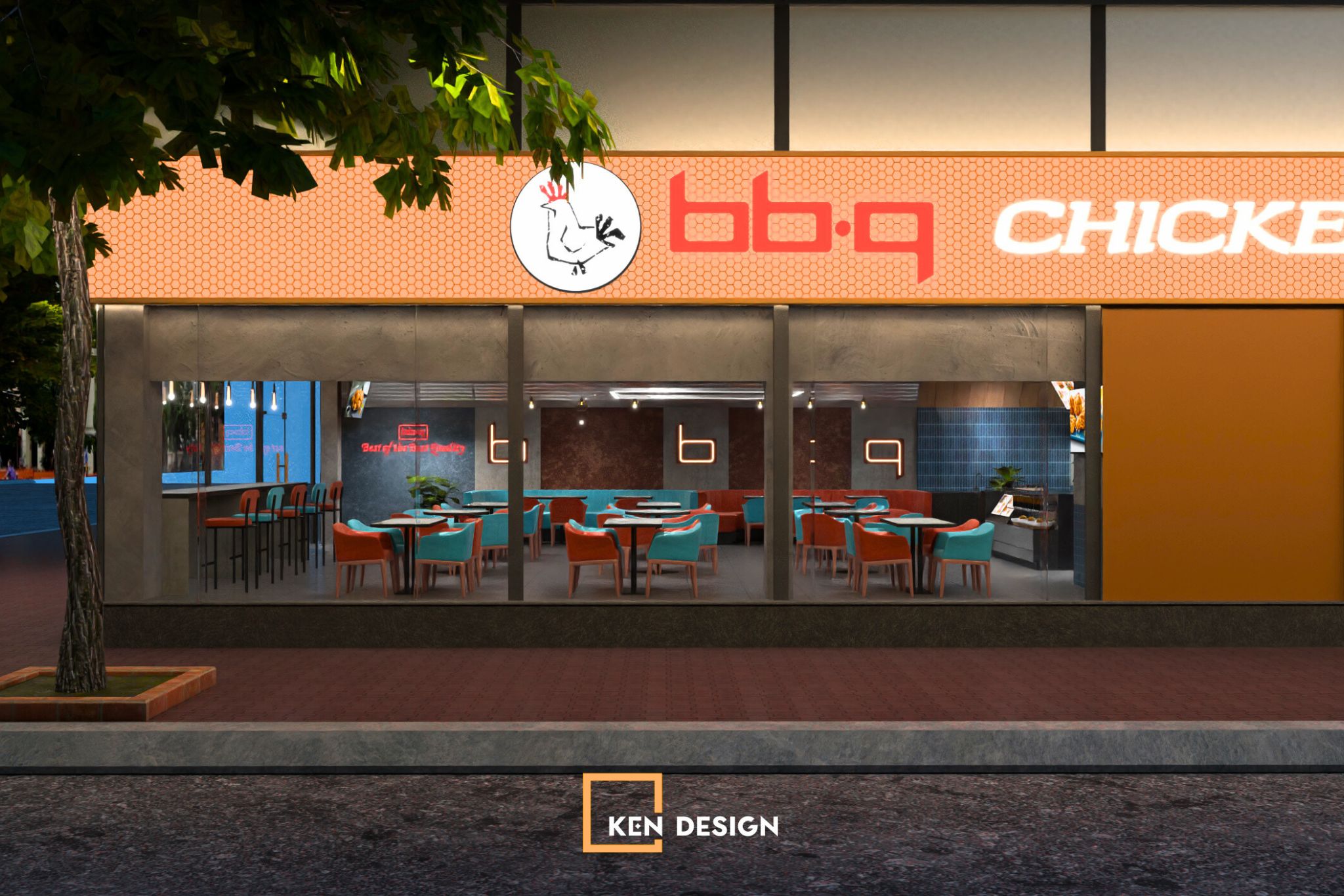 The Design of BBQ Chicken Hải Dương Restaurant - Bold Industrial Style ...
