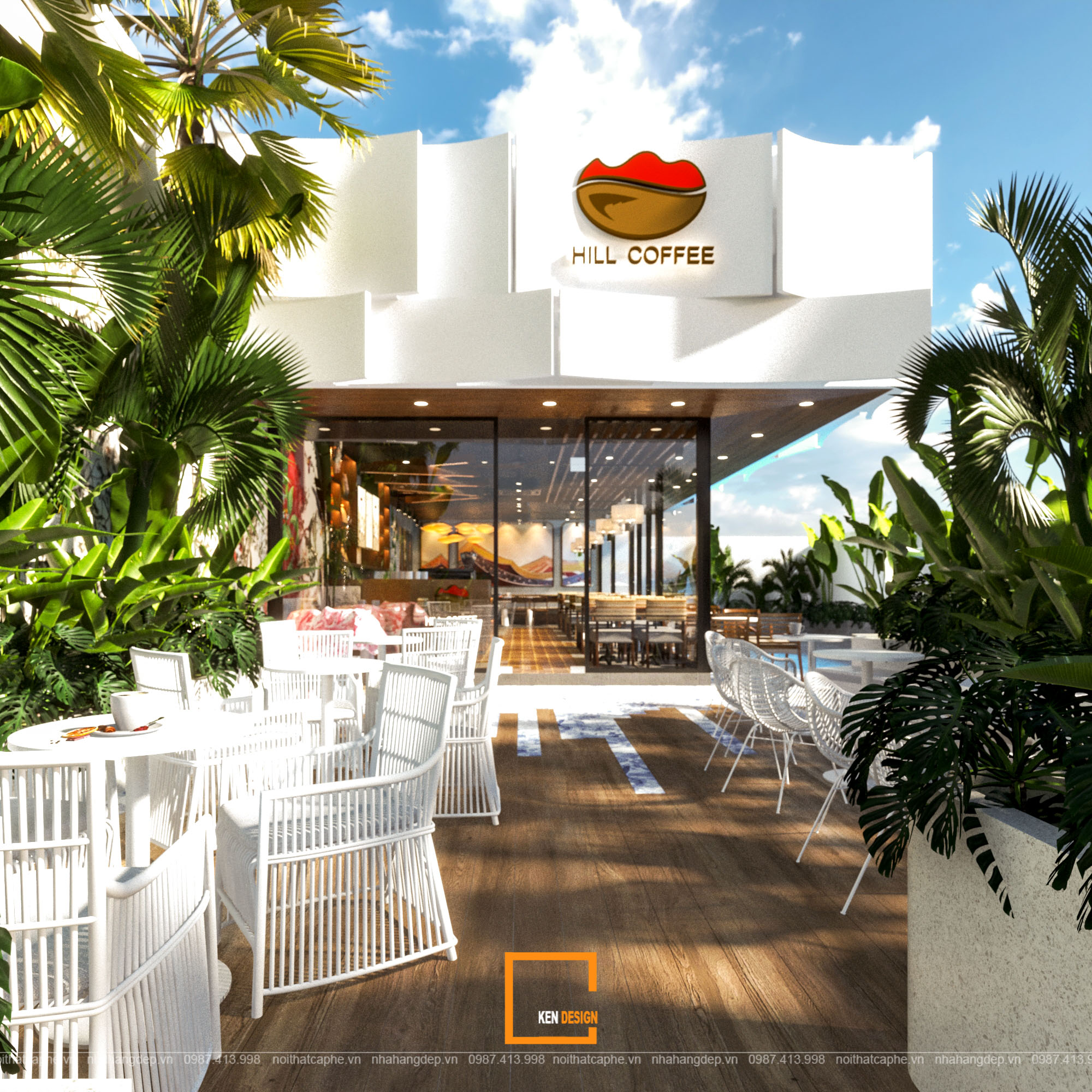 Hill Coffee Cafe Design: Green space "beautiful forget the way home ...